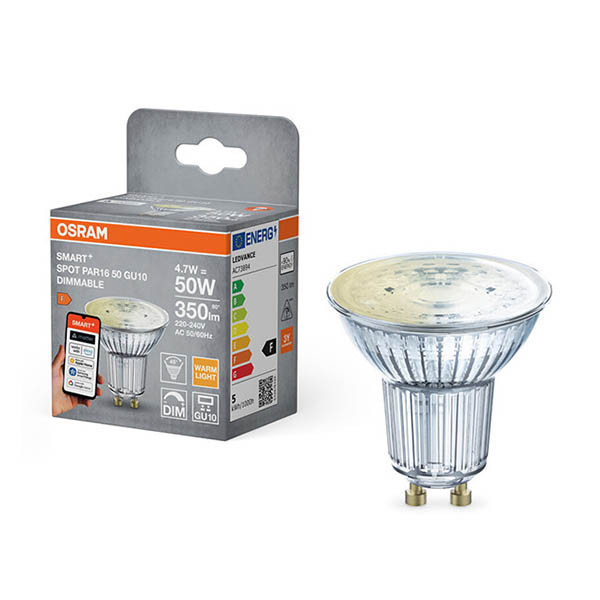 Osram Ledvance GU10 Smart led | PAR16 | helder | 2700K | wifi | 4,7W 123inkt.be